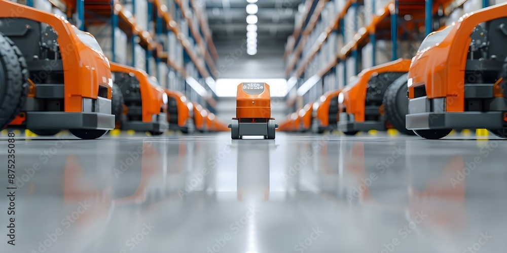 Ilustración de Stock Automated Guided Vehicles The Future of Fully ...