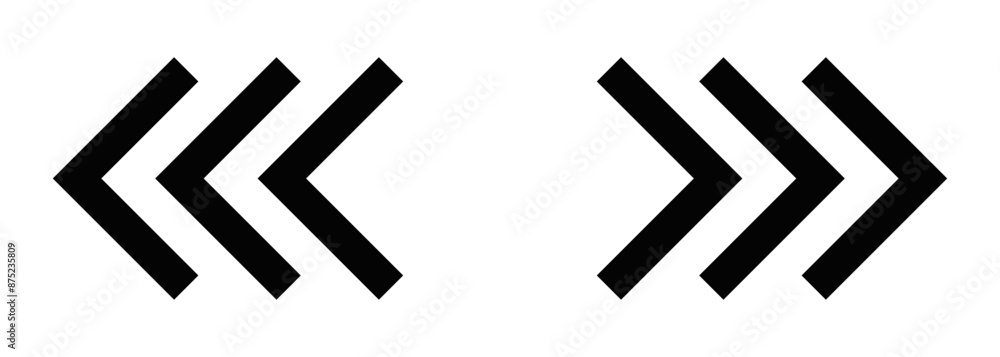 Vector illustration of chevron arrows in black and white. Perfect for ...