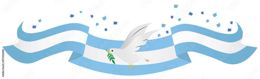 Ilustración de Stock Cinta celeste y blanca, colores de la bandera ...