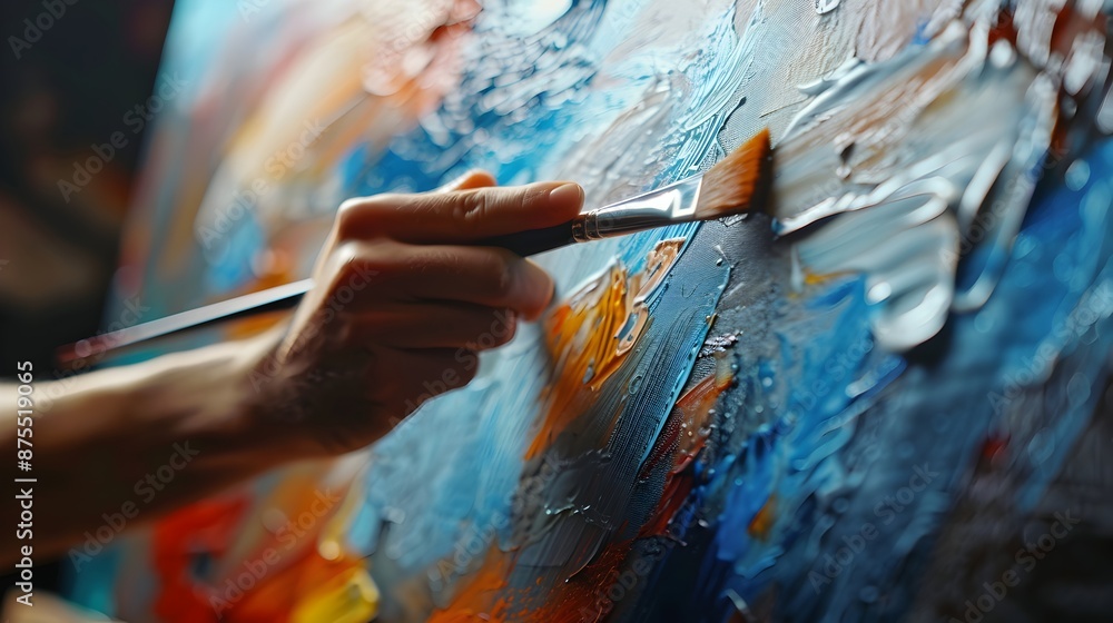 People expressing themselves doing art during an art therapy workshop ...