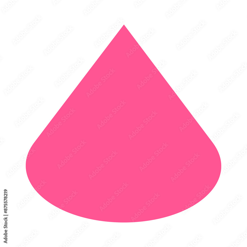 Red cone vector clip art illustration, basic 3d geometric shape isolated on white background ...