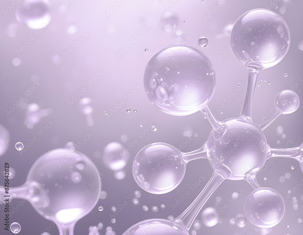 Glass molecule model background Stock Photo | Adobe Stock