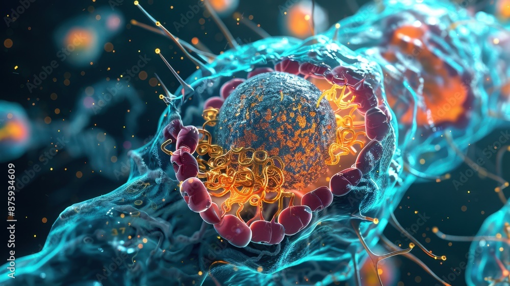 Structure of nuclear and endoplasmic reticulum in an animal cell ...