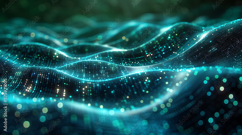 Vibrant Cyber Security Background with Empty Canvas Stock Illustration ...