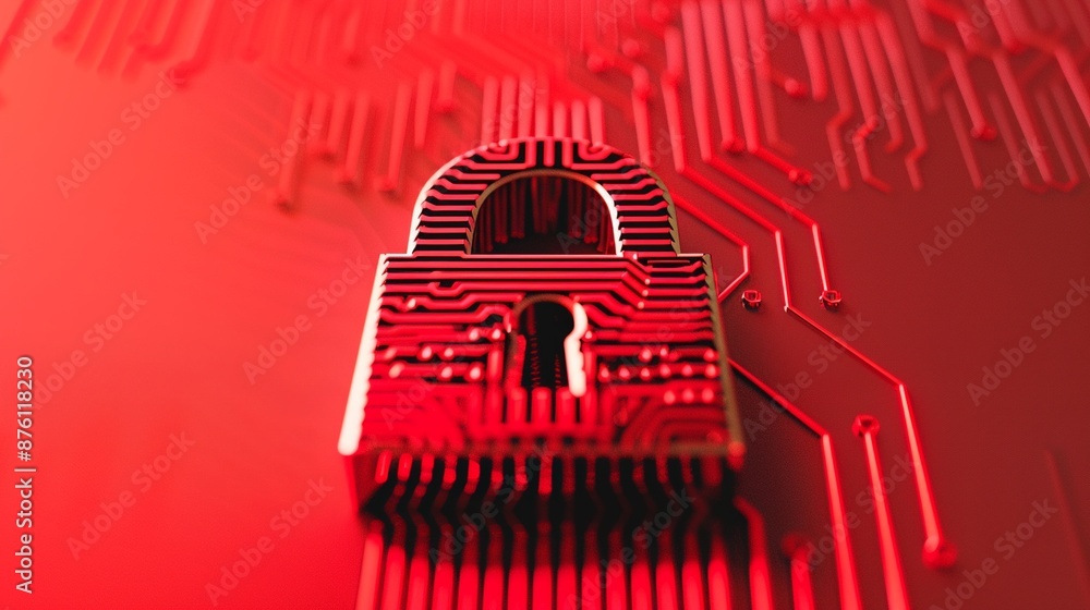 Cyber risk management, securing digital assets Stock Illustration ...