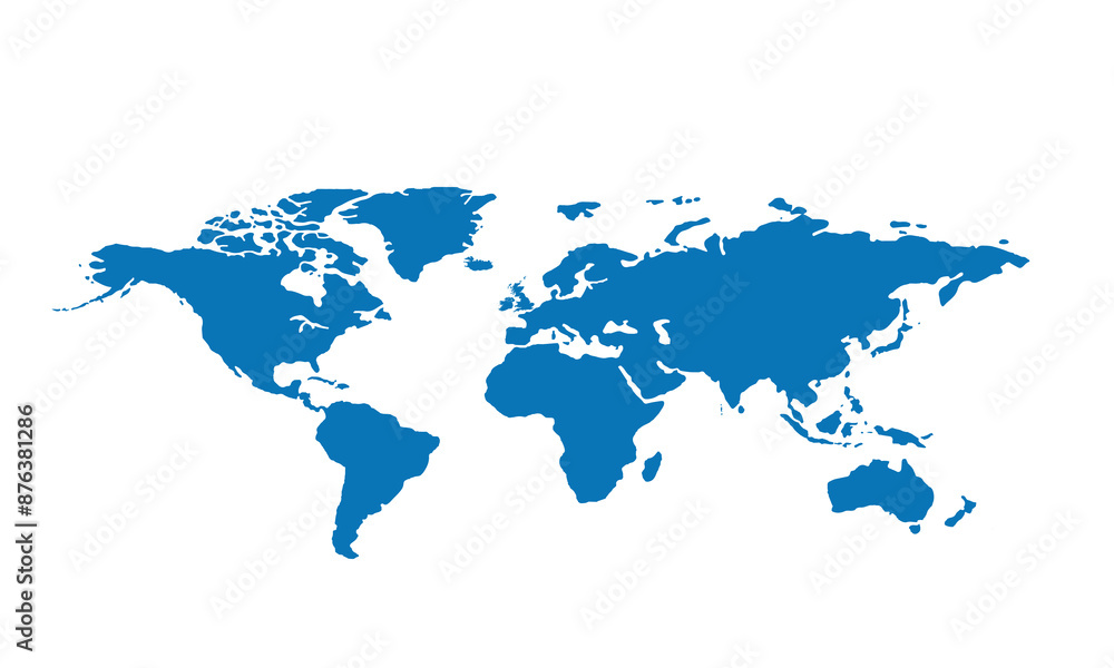 World map isolated. blue color style. for website layouts, background ...