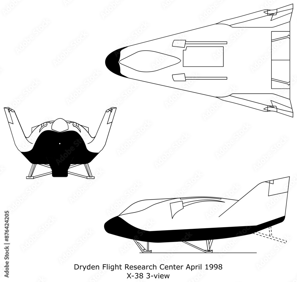 Vector de Stock Fighter Jet, plane, Aircraft, 3 side view, blueprints ...