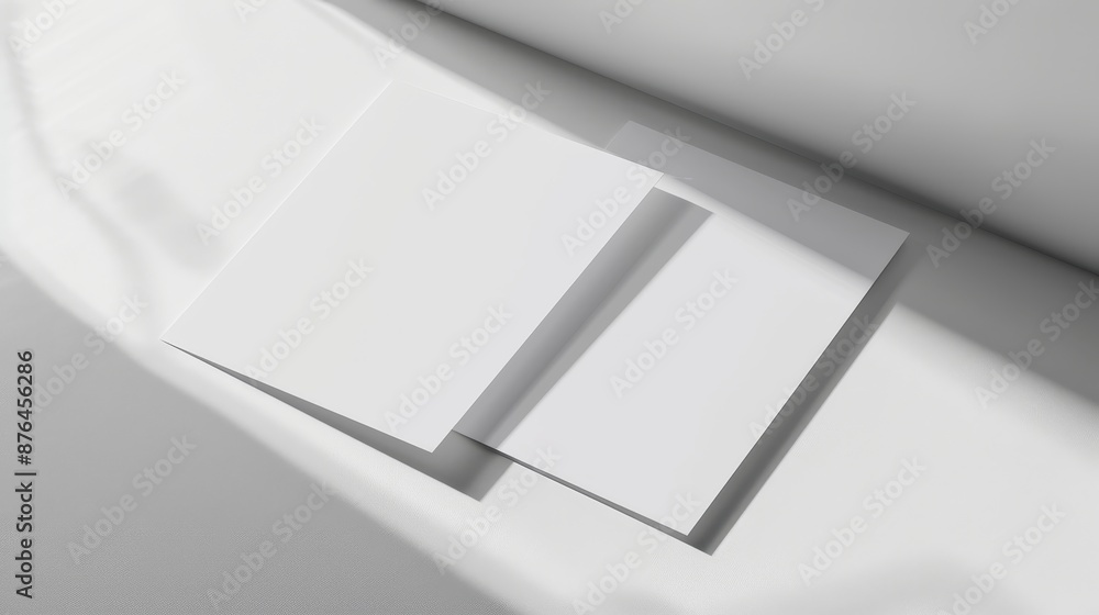 Blank Canvas Minimalistic Paper Sheets for Graphic Design Mockups and ...