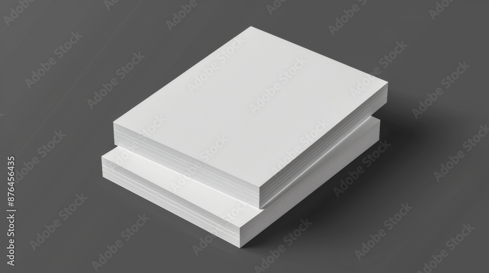 Blank Canvas Clean White Paper Stack on Transparent Background Ideal ...