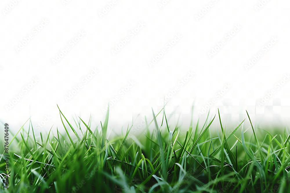 vibrant green grass field fading to a transparent background, perfect ...