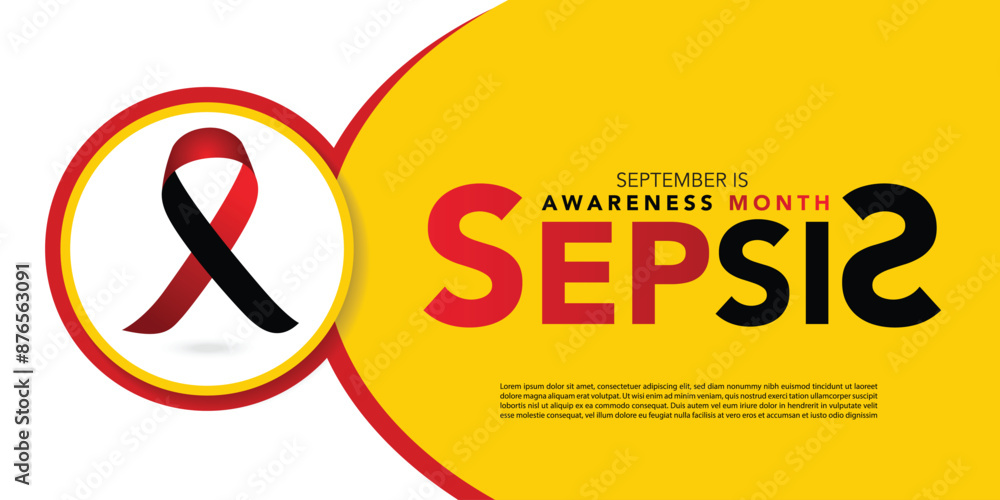 September is Sepsis Awareness Month background template. Holiday ...