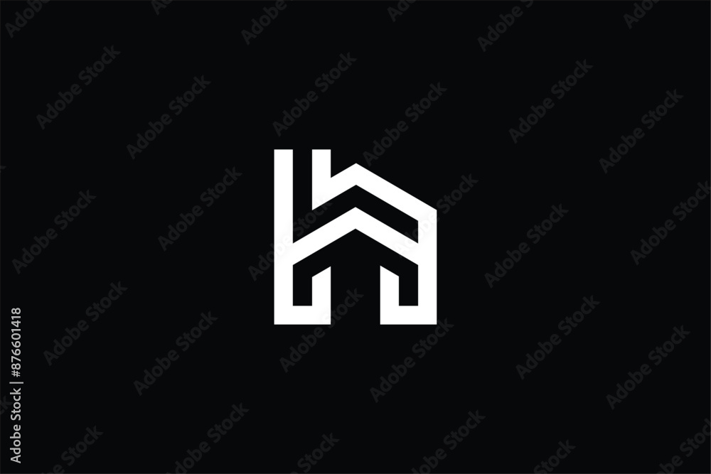 initial letter h lower case alphabet home icon Architecture logo design ...