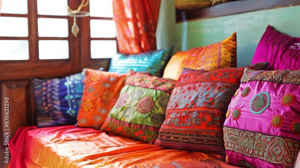 Chunri fabric adds a vibrant, traditional touch to home decor with its ...