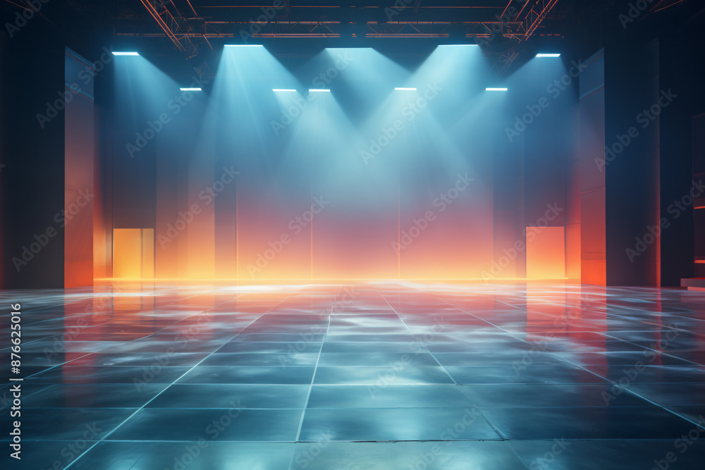 Theater stage light background with spotlight illuminated stage for ...