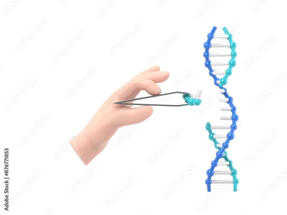 Transparent Backgrounds Mock-up.Changing DNA concept. Manipulation DNA ...