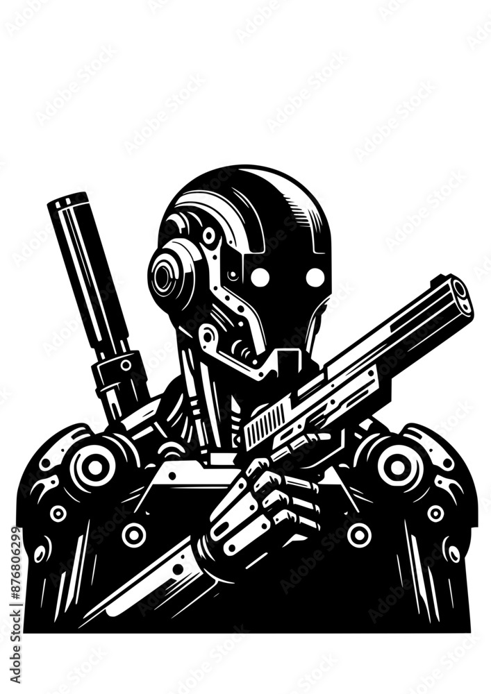 Стоковое векторное изображение «Robot SVG, Artificial Intelligence SVG ...