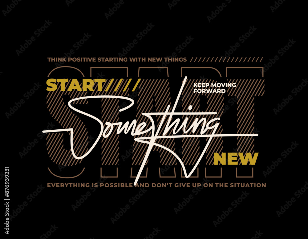 start something new typography for all media. Stock Vector | Adobe Stock