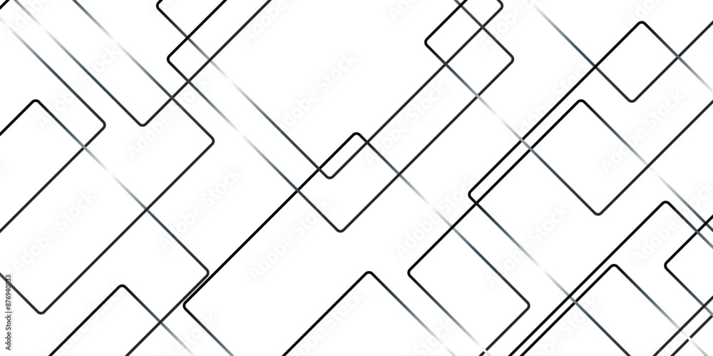 Abstract grey lines on white background with luxury shapes architecture ...