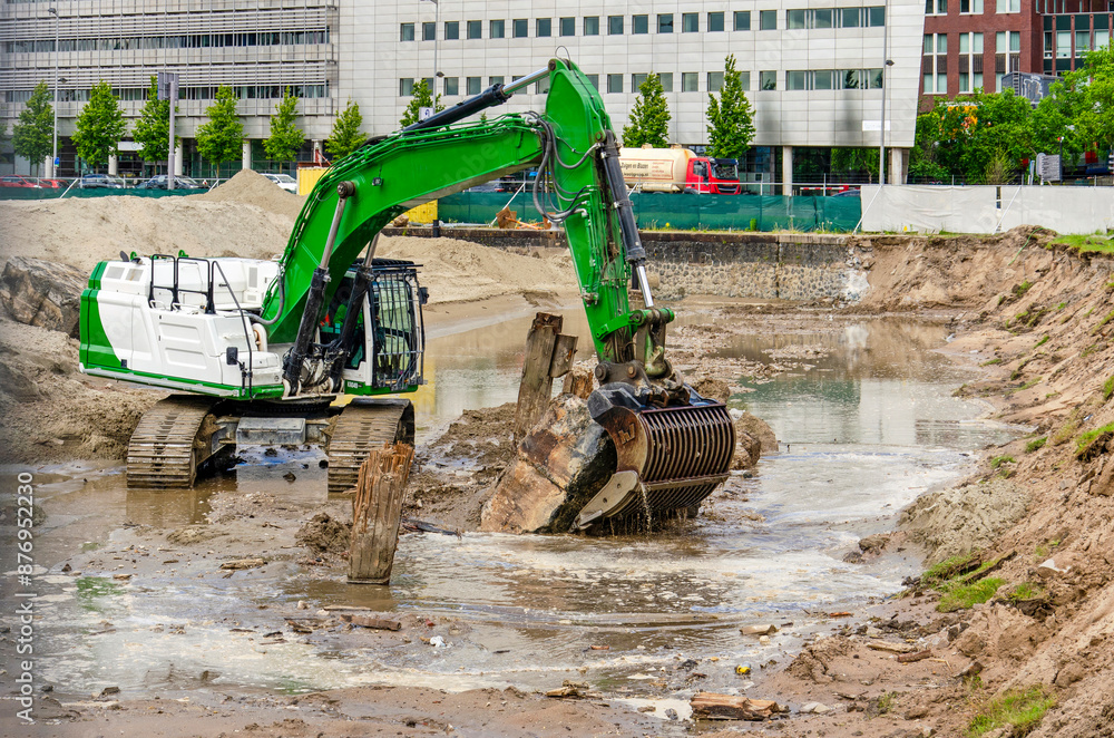 Rotterdam, The Netherlands, June 11, 2024: work in progress on the ...