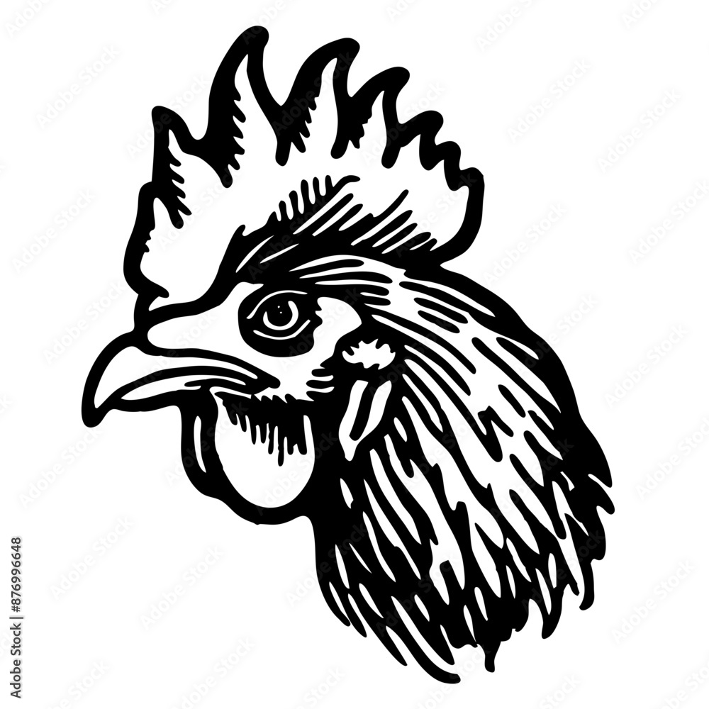 Chicken head SVG vector transparent background PNG clipart Stock Vector ...