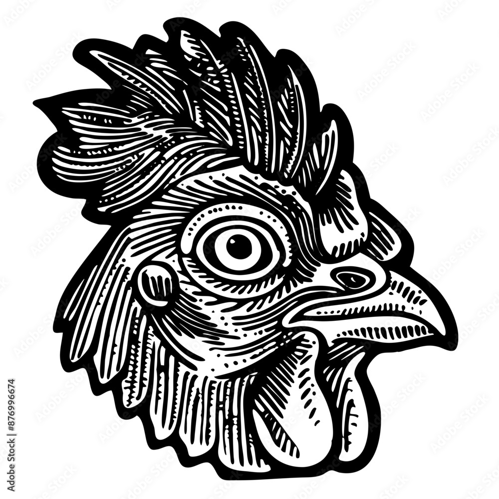 Chicken head SVG vector transparent background PNG clipart Stock Vector ...