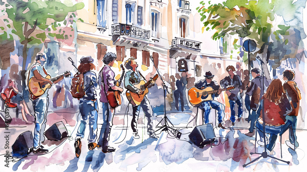 Fete de la Musique (World Music Day) in France with street performances ...