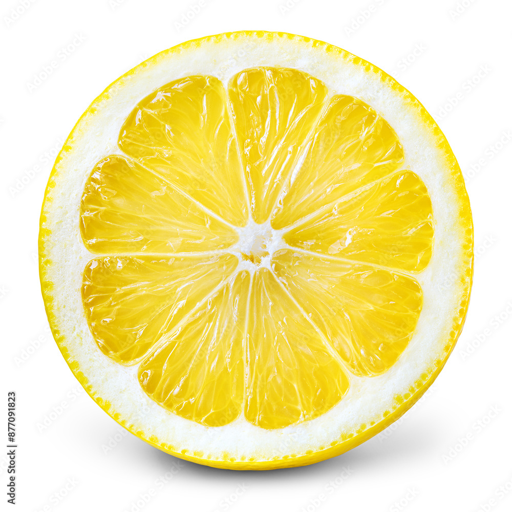 Lemon fruit slice isolated png. Lemon slice top view on transparent ...