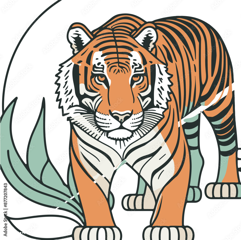 Tiger liner design silhouette vector art work EPS file, Generator AI ...