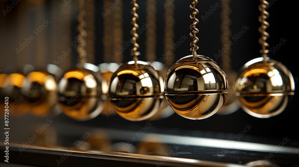 Newton's Cradle demonstrating the physics of motion, energy, and ...