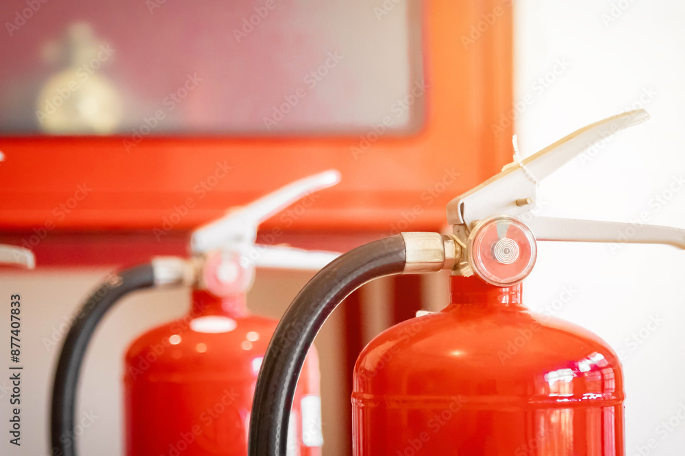 Engineer check fire suppression system,check fire extinguisher tank in ...