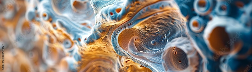 Highdetail 3D crosssection of the ear, showing the middle and inner ear ...