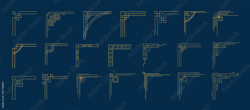 Chinese traditional ornaments frame corners. Asian knotting border ...