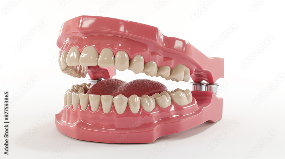 Generative AI. render of mandibular prosthesis all on 4 system ...