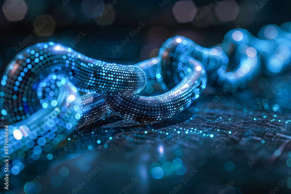 Visualizing the Future of Finance: Creating an Illustration of a Digital Network powered by ...