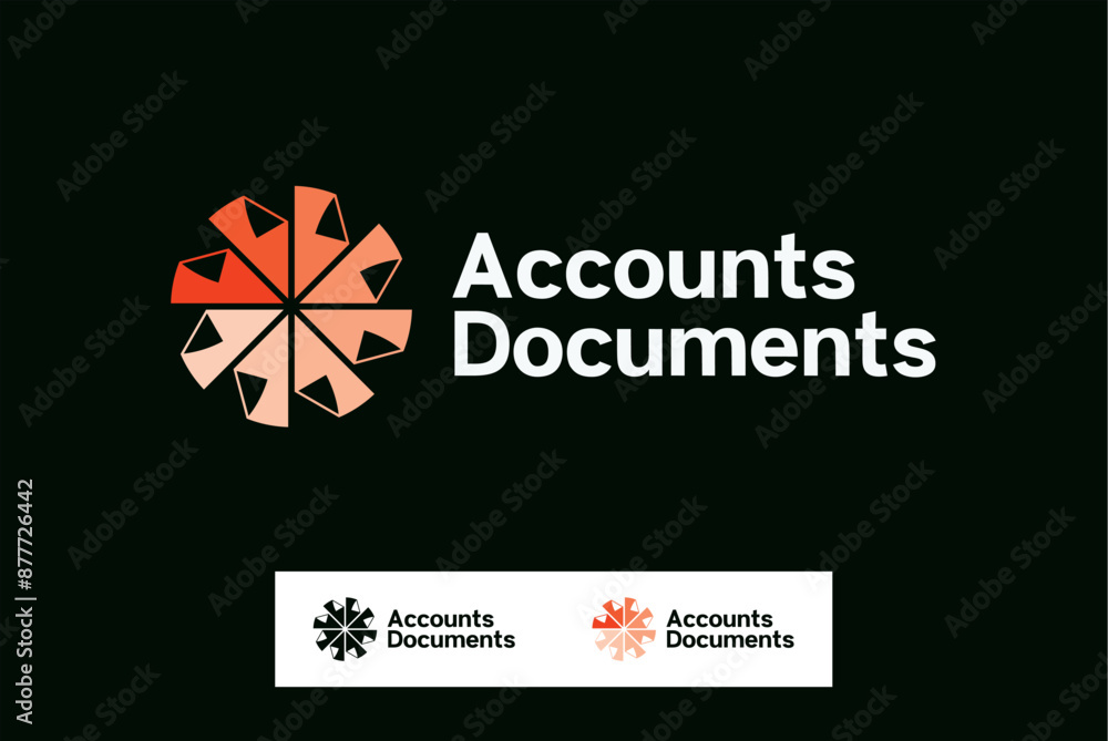 accounts documents logo design business name ideas vector image ...