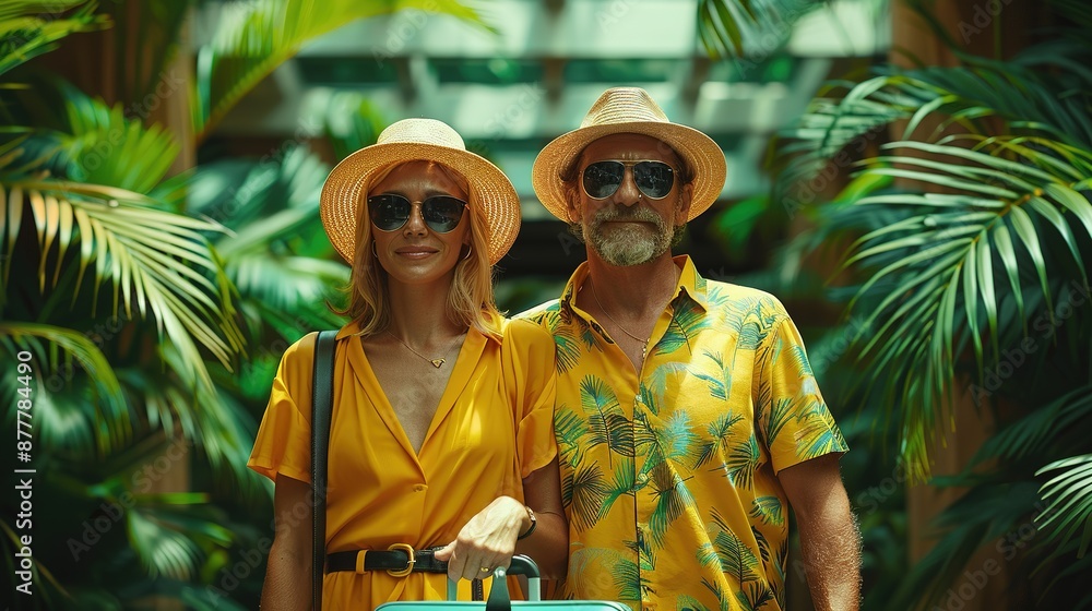 Elderly intelligent couple in love spending time romantically on the ...