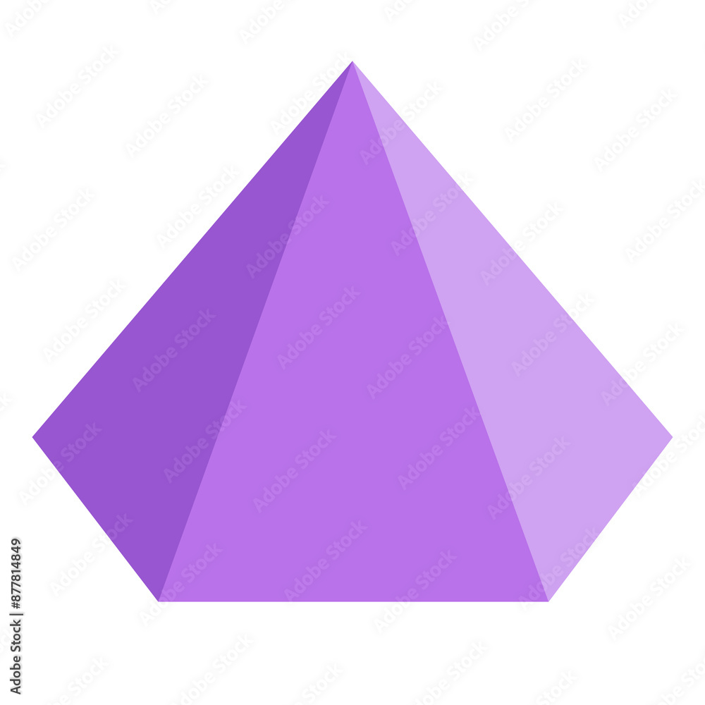 Hexacone vector illustration, hexagonal pyramid basic 3d shape clip art ...