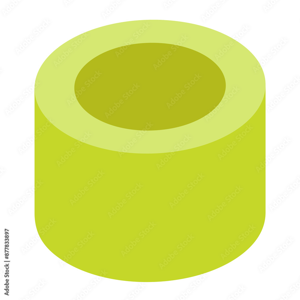 Tube basic 3d geometric shape vector illustration, isolated on white ...