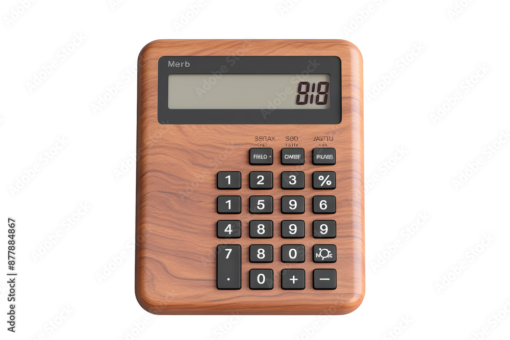 Realistic calculator mockup in PNG style with transparent background ...