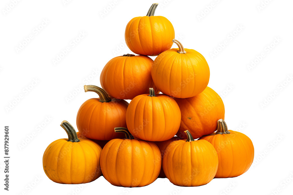 Pile of harvest pumpkins with PNG transparent background for fall and ...