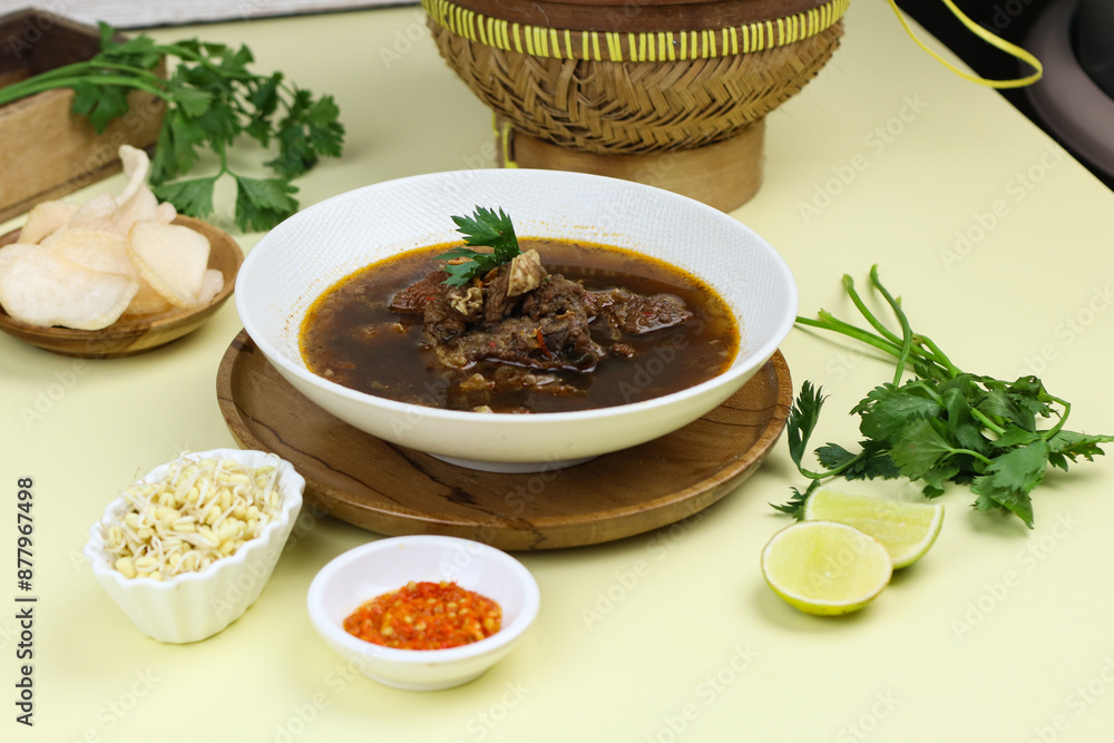 Rawon Daging Sapi or Indonesian beef black soup, traditional beef soup ...