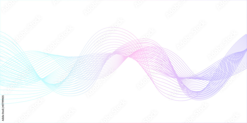 abstract wave element for design pink and white. Design template for ...