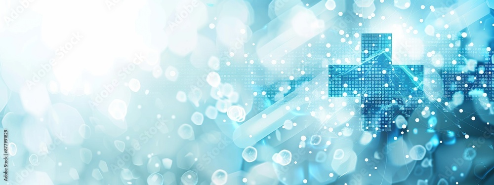 Abstract Blue Background with Cross Symbol Stock Illustration | Adobe Stock