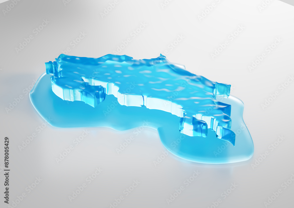 Water Ice Map Of Costa Rica Global Warming Melting Glacier In Deep ...