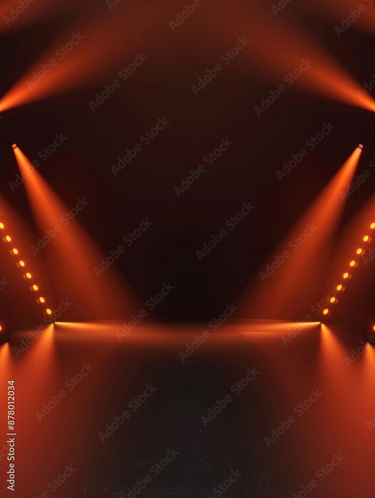 Vivid image with orange spotlights creating a warm and dramatic ...