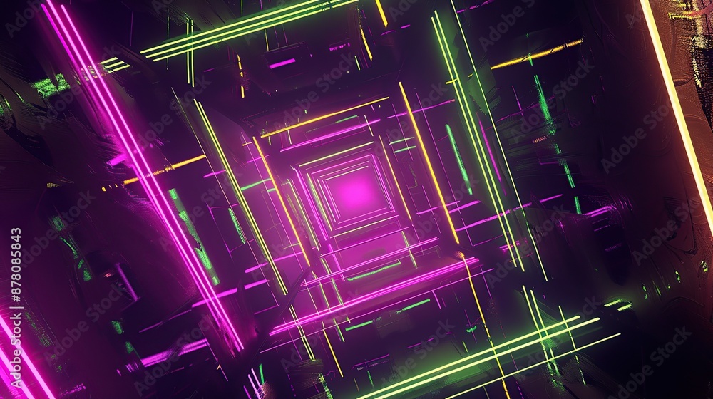 Light leak motion line, impressive moving line art with neon color ...