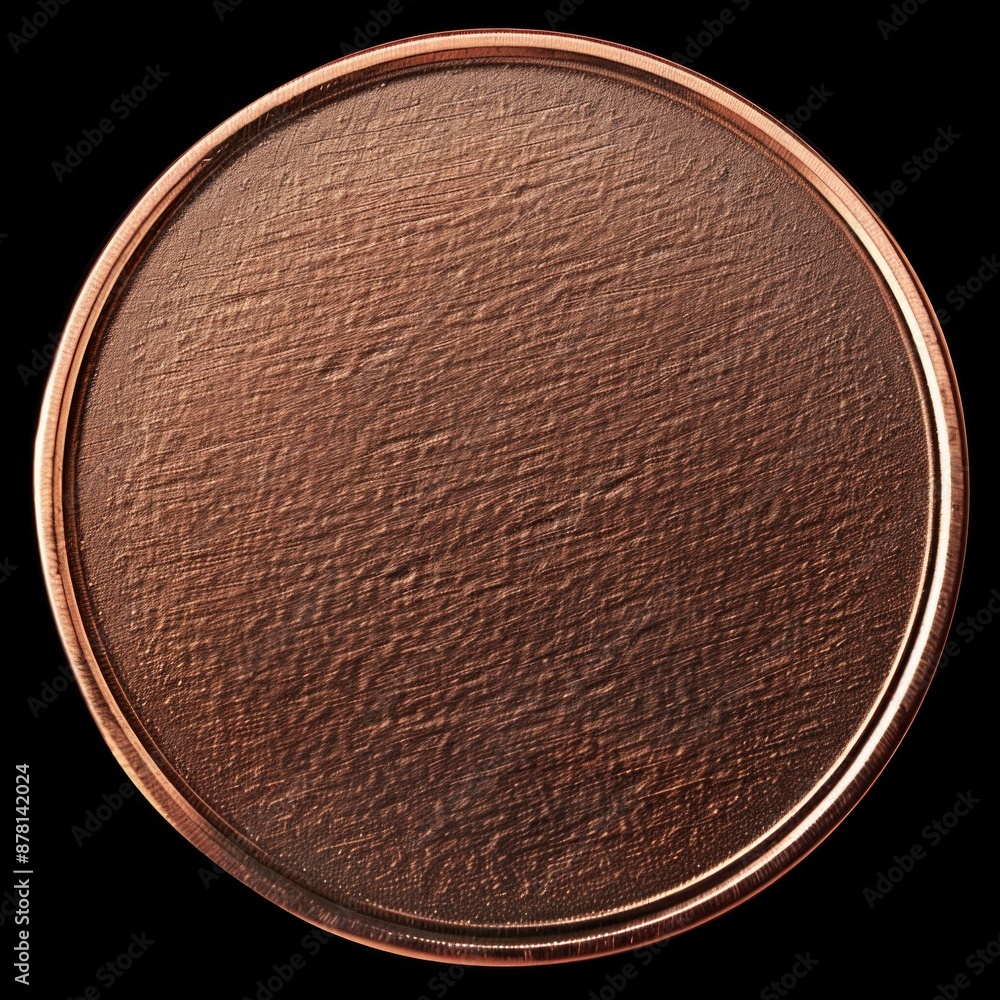 Copper Coin. Blank Template for Coin or Medal with Metal Texture for ...