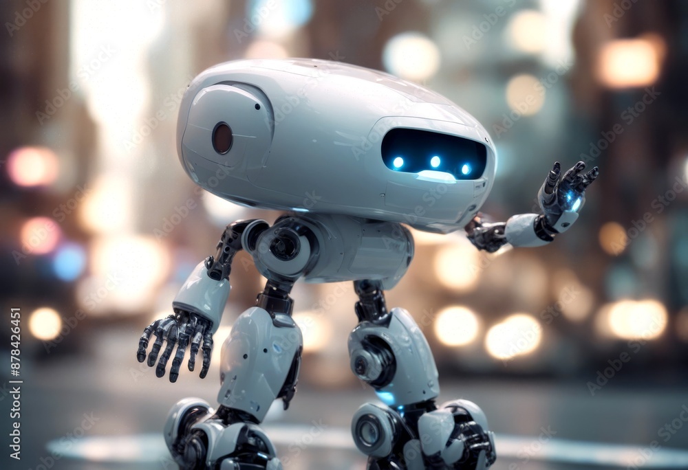 chatbot transparent cute robot ai background waving technology ...