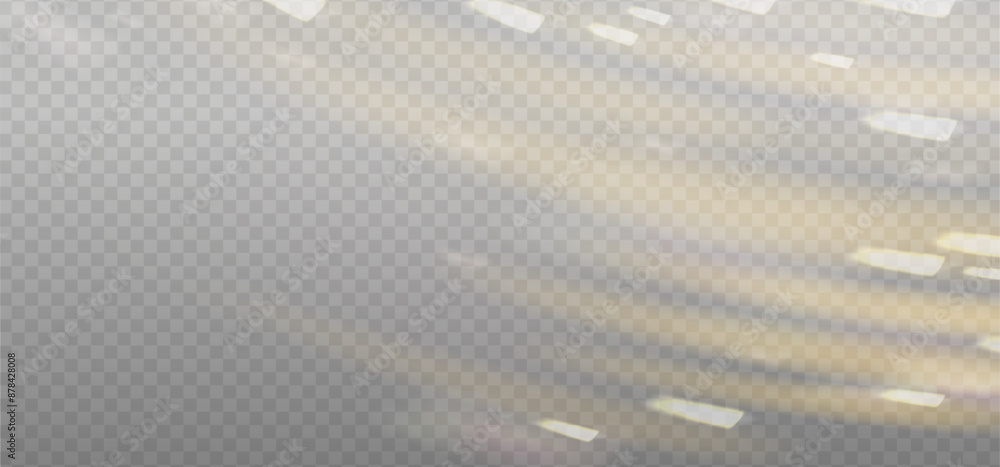 Prism light flare effect in motion, yellow light overlay background ...