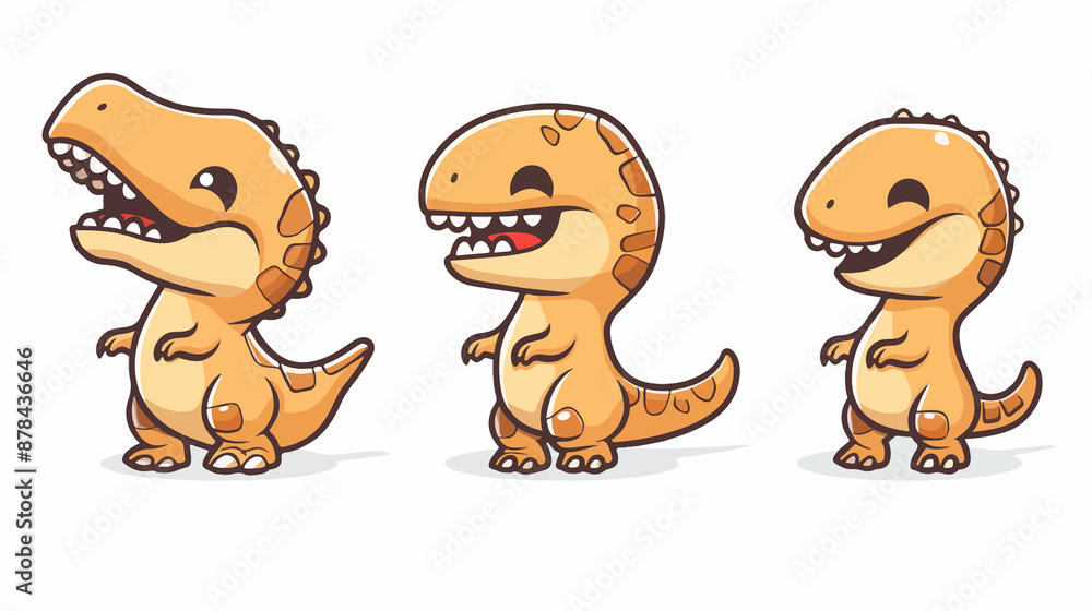 4 sets of iguana kawaii chibi Emoji character sticker emoticon smile ...